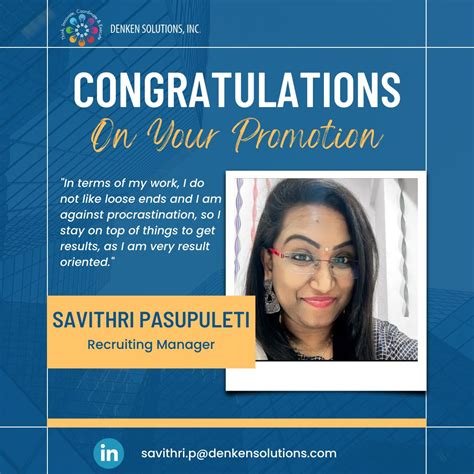 Lakshmi Savithri Pasupuleti On Linkedin Success Growth Career Recruitment Denken