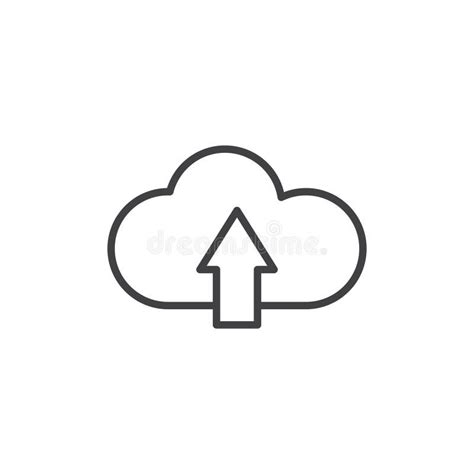 Cloud Upload Icon Set Cloud Data Storage Server Vector Symbol Save To