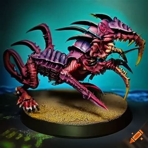Image Of A Tyranid Hybrid Bioform With Feeding Tentacles And Weapons On