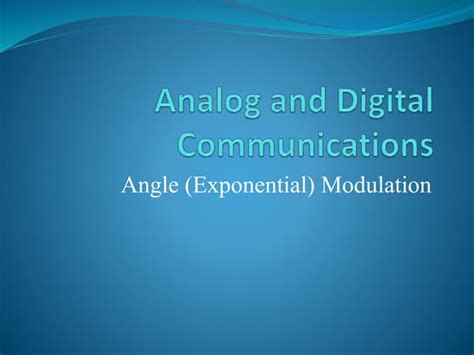 Chapter 5 Angle Modulation Part 1 Pptx