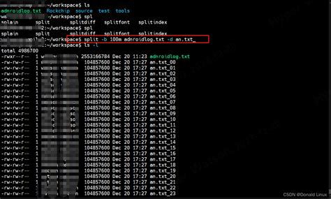 2023 12 20 Linux 把大文件分割成小文件，命令格式如下 Split B 100m Xxxx Txt D Xxx Txt Txt分段 Linux Csdn博客