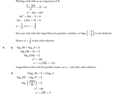 9709 P3 Logarithms Exercise 4 Solutions Maths With David