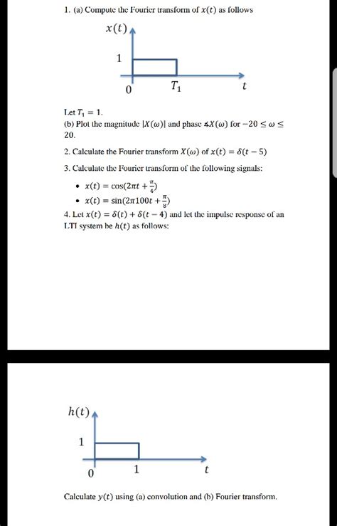 Solved A Compute The Fourier Transform Of X T As Chegg