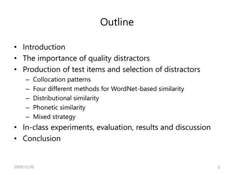 Ppt Semantic Similarity Of Distractors In Multiple Choice Tests