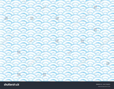 Traditional Japanese Patterns Blue Sea Wave Stock Vector Royalty Free