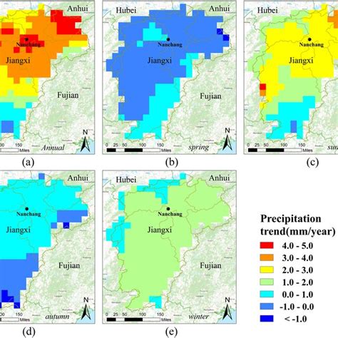 Spatial Patterns Of Variations Of A Annual Mean Precipitation And Download Scientific Diagram