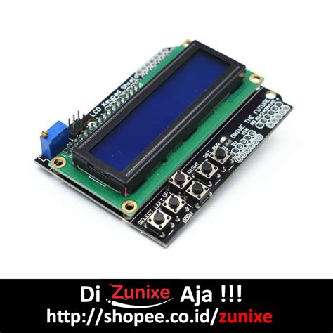 jual lcd keypad shield lcd 1602 16x2 shield arduino uno shopee
