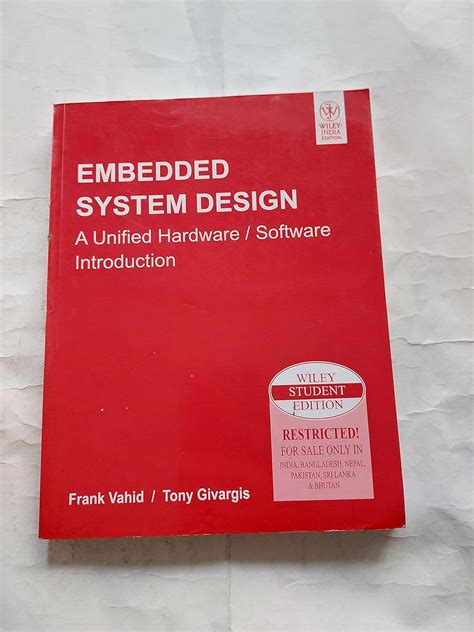 Embedded System Design A Unified Hardware Software Introduction Pb