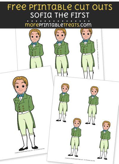 Free Cartoon James From Sofia The First Cut Outs Printable Free Cartoons Cutout Sofia The