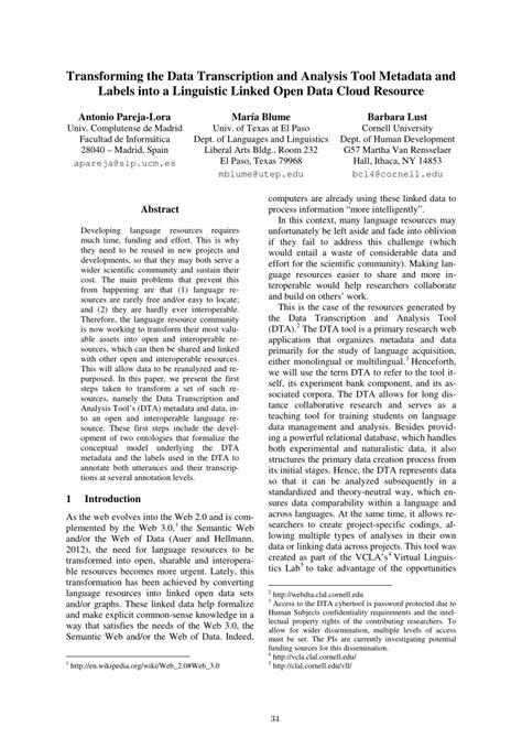 Pdf Transforming The Data Transcription And Analysis Tool Metadata