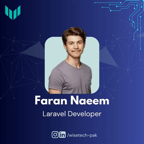 laraveldeveloper wisetechpakistan backenddevelopment techtalent