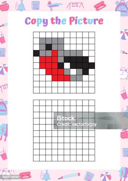 그림을 복사합니다 아이들을위한 그리기 활동 미취학 아동을위한 교육 게임 개발에 대한 스톡 벡터 아트 및 기타 이미지 개발