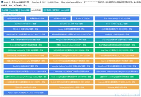 【神兵利器】gui漏洞检测工具 Serein Cn Sec 中文网