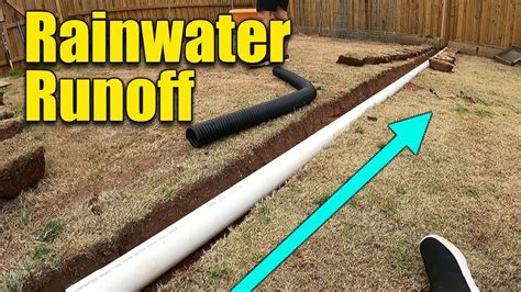 Rain Water Gutter Drainage Moving Runoff From Lawn Youtube