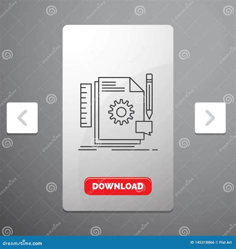 Creative Design Develop Feedback Support Line Icon In Carousal Pagination Slider Design