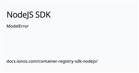 Modelerror Nodejs Sdk