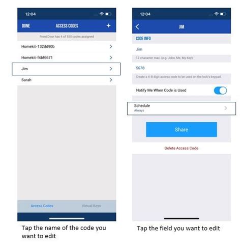 How Do I Create And Manage Access Codes In The Schlage Home App