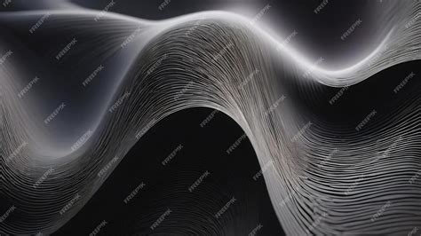Premium Ai Image Wavy Lines Abstract Minimal Elegant Dark Motion