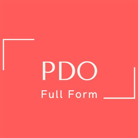 Pdo Full Form