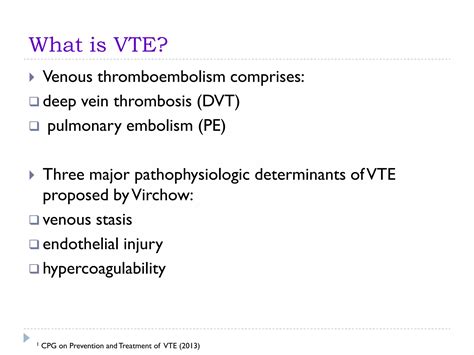 Cpg Prevention And Treatment Of Venous Thromboembolism Vte Pdf