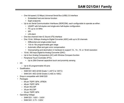 Atsamd E A Mu Cortex M Ic Mcu Bit Kb Flash Qfn Integrated Circuit Arm