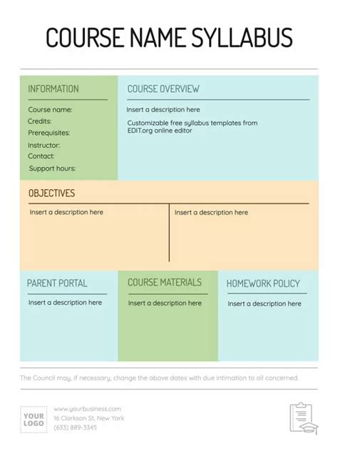 Interactive Syllabus Template