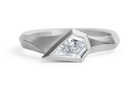 Aegis Ring With Shield Shaped Diamond Mccaul