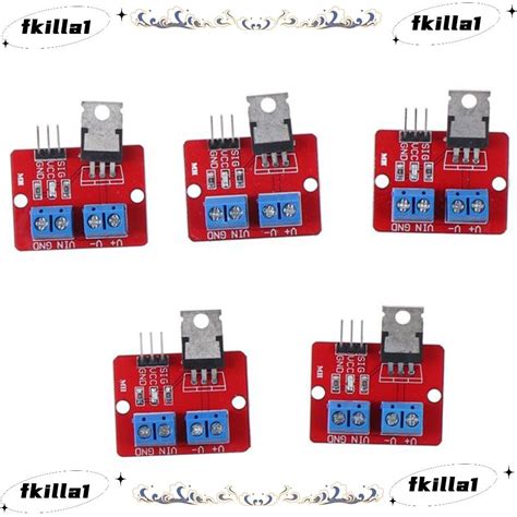 fkila 5pcs driver module red irf520 mosfet irf520 mosfet microcontroller for arduino mcu arm