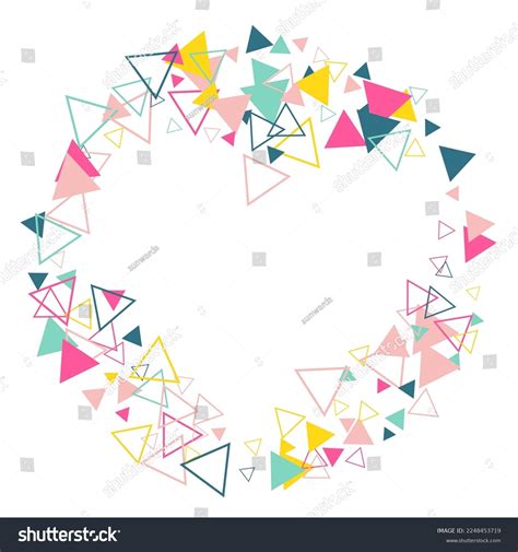 Set Template Colorful Gradient Triangle Pattern Stock Vector Royalty