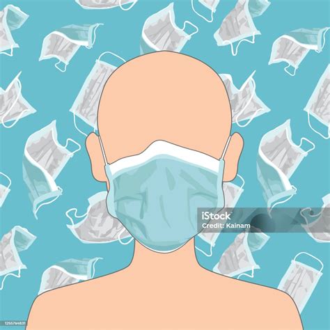 마스크 배경에 수술 용 얼굴 마스크를 착용 익명의 인간의 그림의 손으로 그린 벡터 그림 감기와 독감에 대한 스톡 벡터 아트 및 기타 이미지 감기와 독감 감소 건강