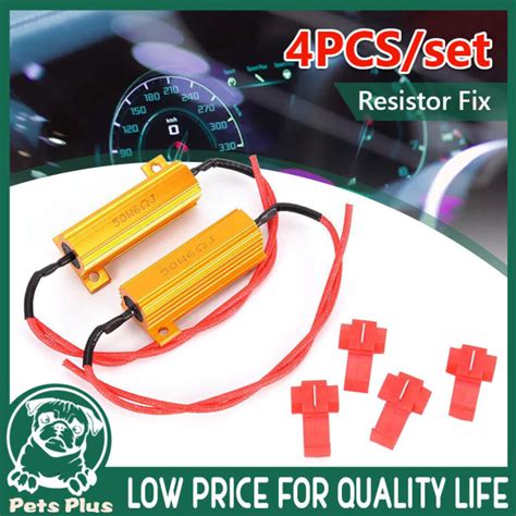 Same Day Shipping Pcs Ohm Watts Aluminium Housed High Power Decoder Resistor For Led Load