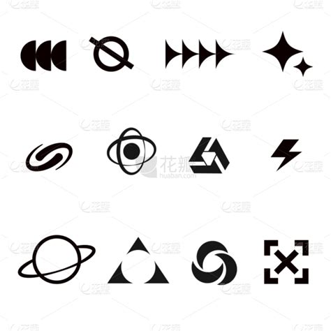 几何系列酸性元素矢量潮流图标组合