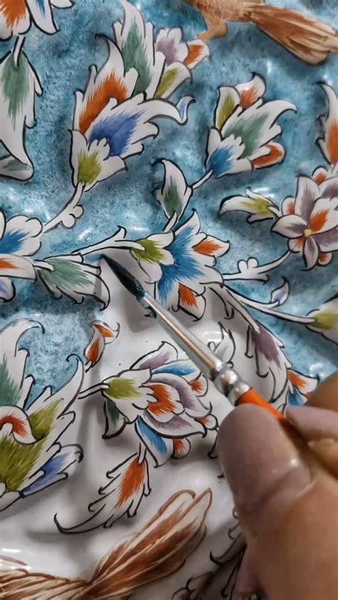 ‎دایره مینا‎ ‎گلدان با ارتفاع ۸ سانتی متر صنایع‌دستیاصفهان مینای