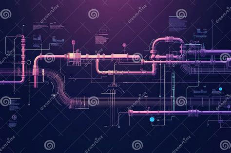 Visualization Of Gas Pipeline System With Flow Indicators Designed For