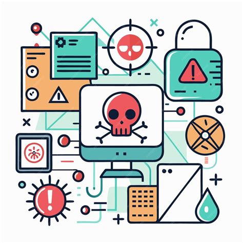 Realistic Cyber Security And Data Protection Sign Set Premium Ai Generated Vector