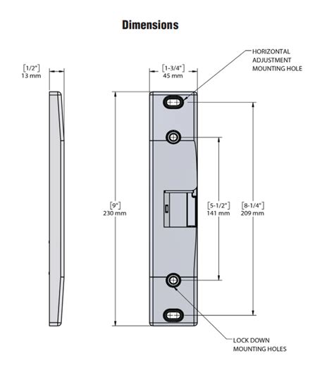 Rci 0163 32d 1 2 Rim Surface Mounted Electric Strike For Pullman Latch Rim Exit Device Satin