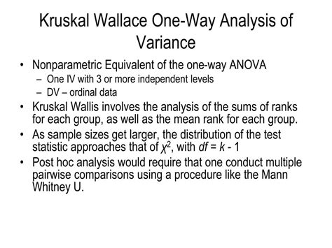 Ppt Kruskal Wallis And The Friedman Test Powerpoint Presentation