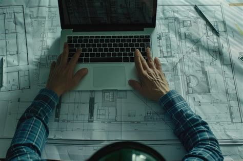 Premium Photo Engineers Reviewing Building Blueprints And Designs In Office