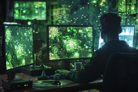 Virusinfected Computer System Visualizing The Invisible Premium Ai