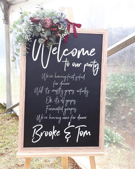 Gorgeous Rustic Native Wedding Welcome Board