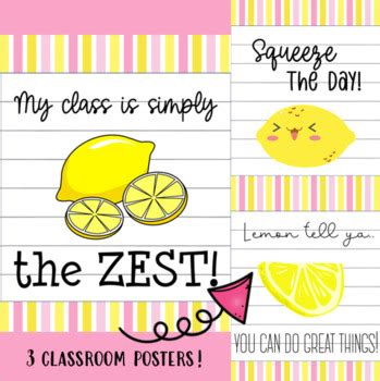 Lemonade Classroom Posters By Awe Inspiring Teaching TPT