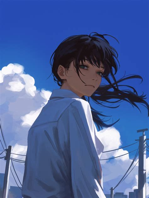 Yao Liao Wang Mitaka Asa Chainsaw Man Highres Girl Black Hair