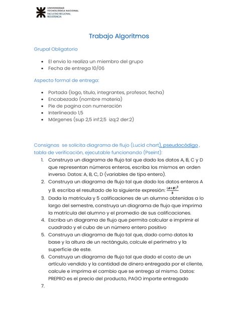 Trabajo Grupa Obligatorio Algoritmos Consinas 19 Pdf