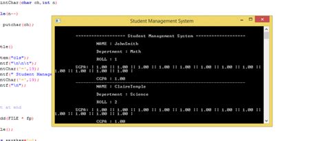 Simple Student Management System Using C With Free Source Code Sourcecodester