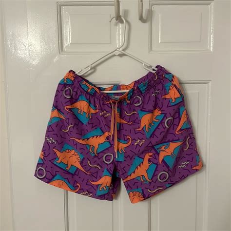 Chubbies Swim Mens 55 Chubbies Swimsuit Mesh Lining Dinosaurs