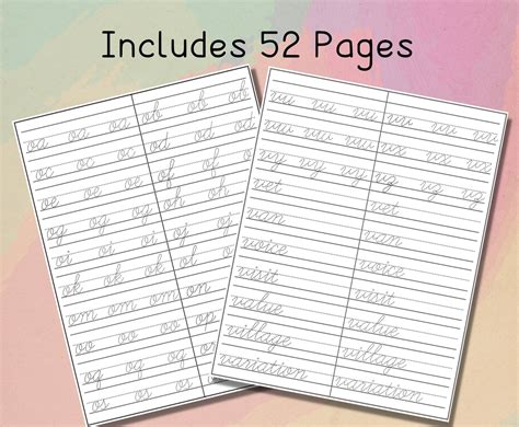 Printable Cursive Alphabet Worksheets Handwritting Practice Pages How To Connect Cursive
