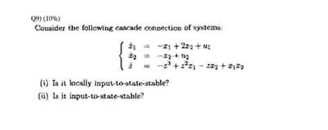 solved q9 10 consider the following cascade connection of