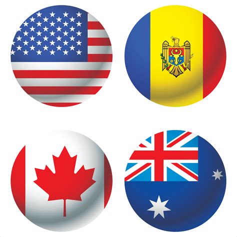 Llustration Of Many Icons Of Different Countries Flags Of The World