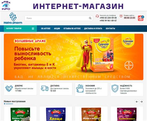 Заказывайте создание интернет магазина под ключ у AREA INFO