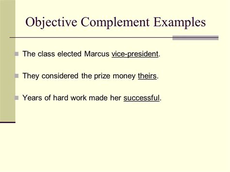 Objective Complement Examples Noun Clauses Definition Functions And